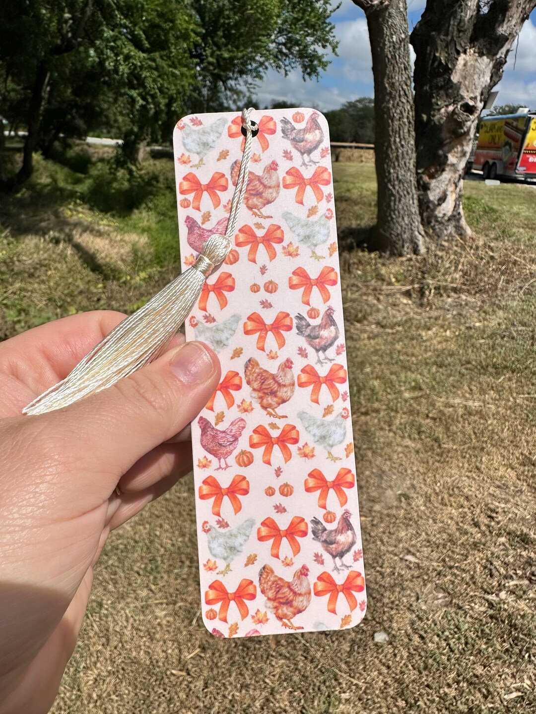 Autumn Chicken Bookmark Laminated Bookmark - Etsy