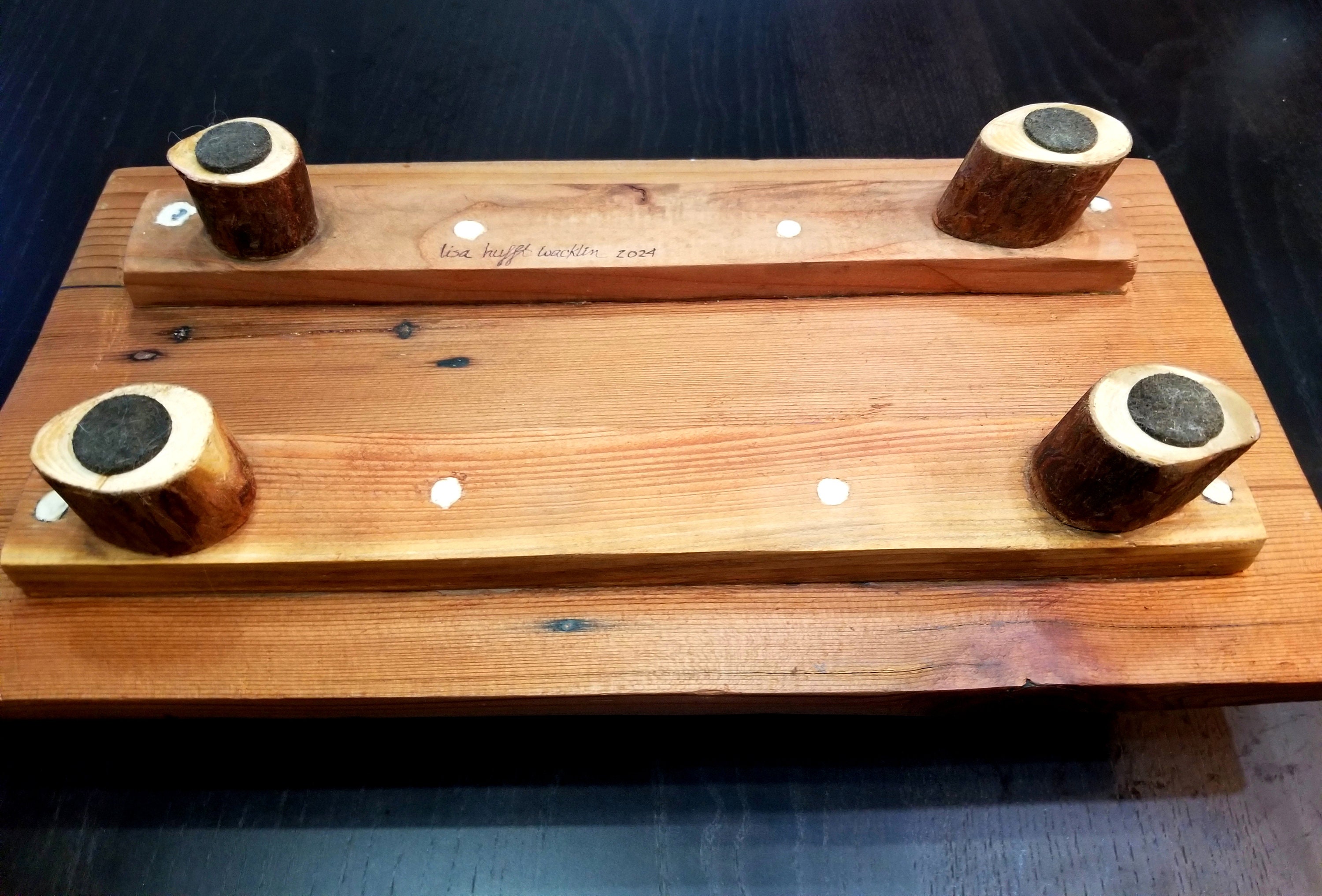 50% TIGER TRAY Reclaimed CA. Redwood hand Made Artisanal Footed Bourbon ...