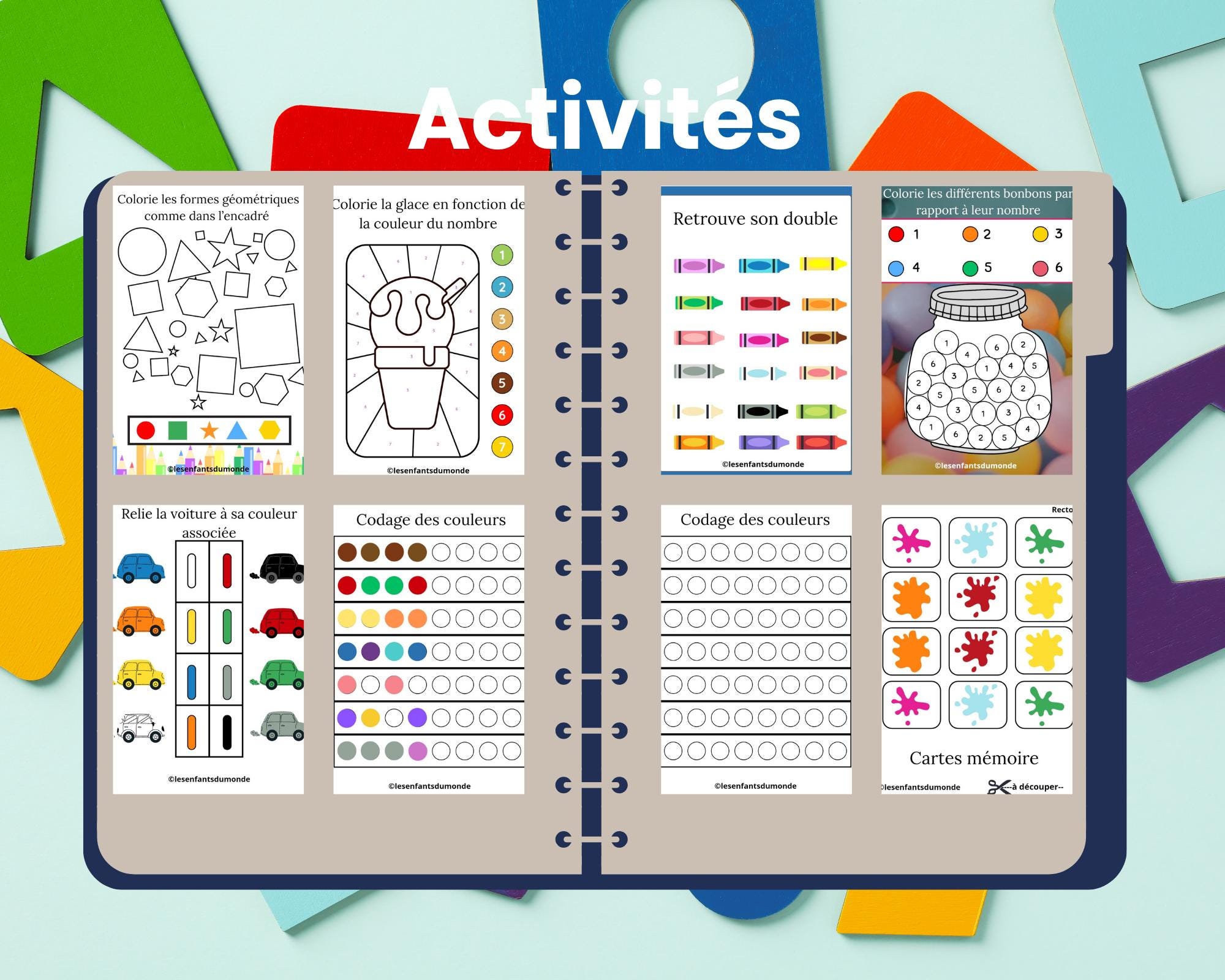 Printable Colors and Shapes Book, Printable English Book, Preschool ...