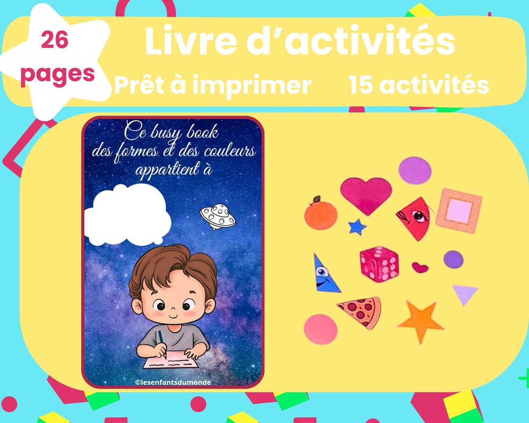 Printable Colors and Shapes Book, Printable English Book, Preschool ...