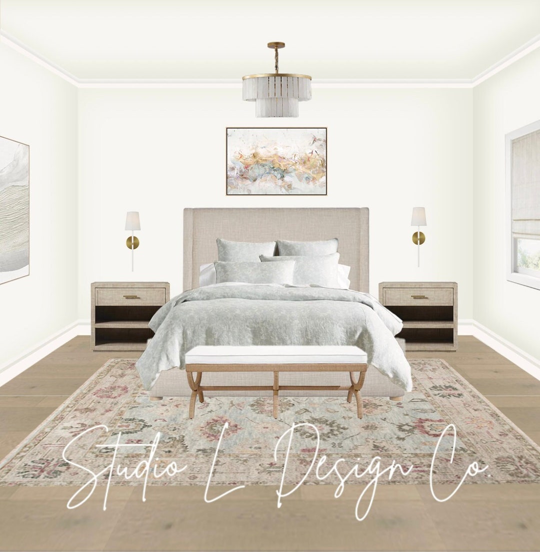 Bedroom E-design Virtual Mood Board With Shoppable Links Customizable ...