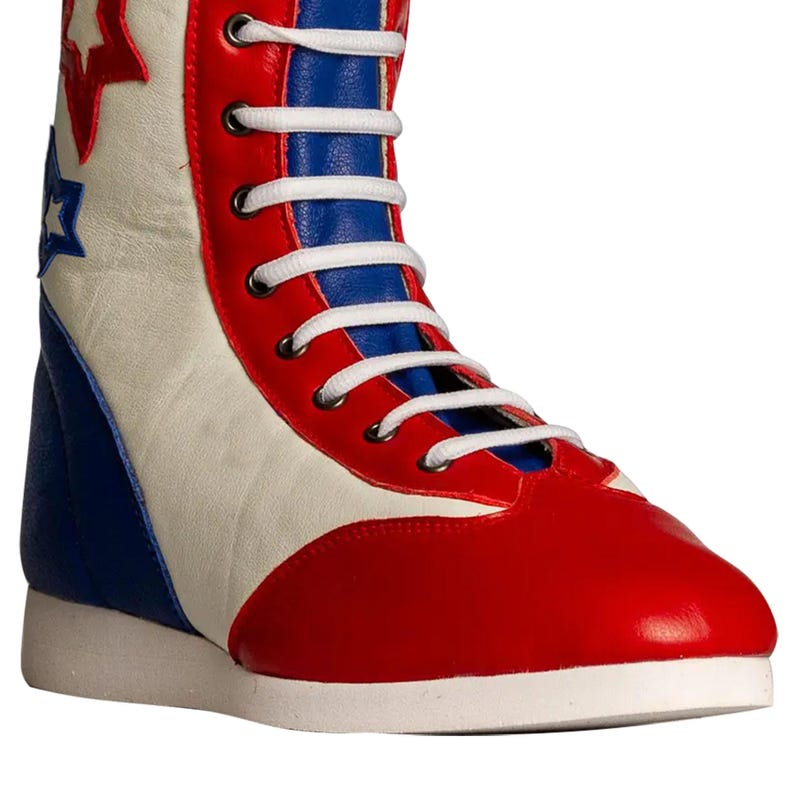 Pro Wrestling Long Boots USA Star Patch Style, Handmade Custom Original ...