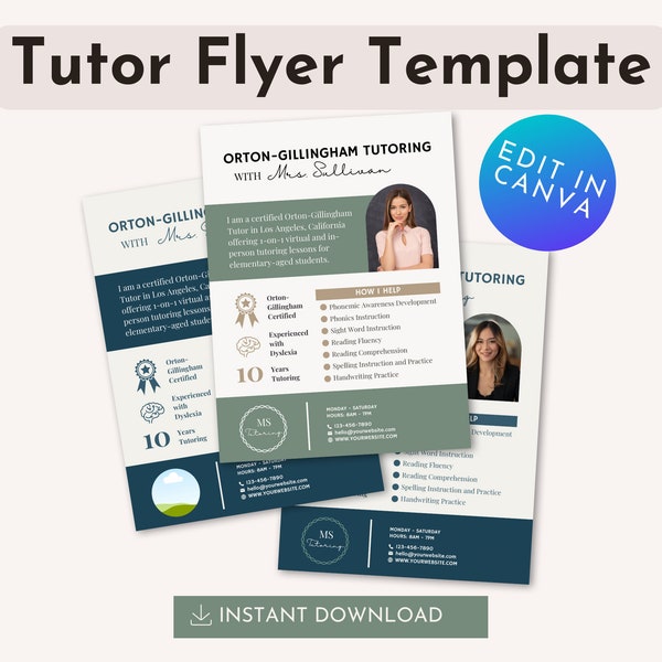 Tutoring Flyer - Etsy