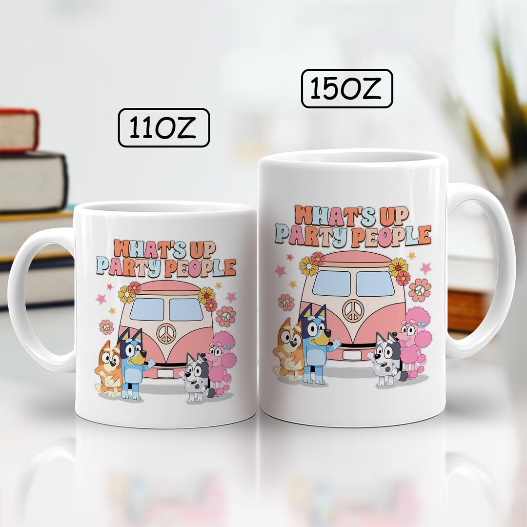Bluey Party Mug, Bluey Mug, Bluey Chilli Heeler Mug, Chilli Heeler Mug ...