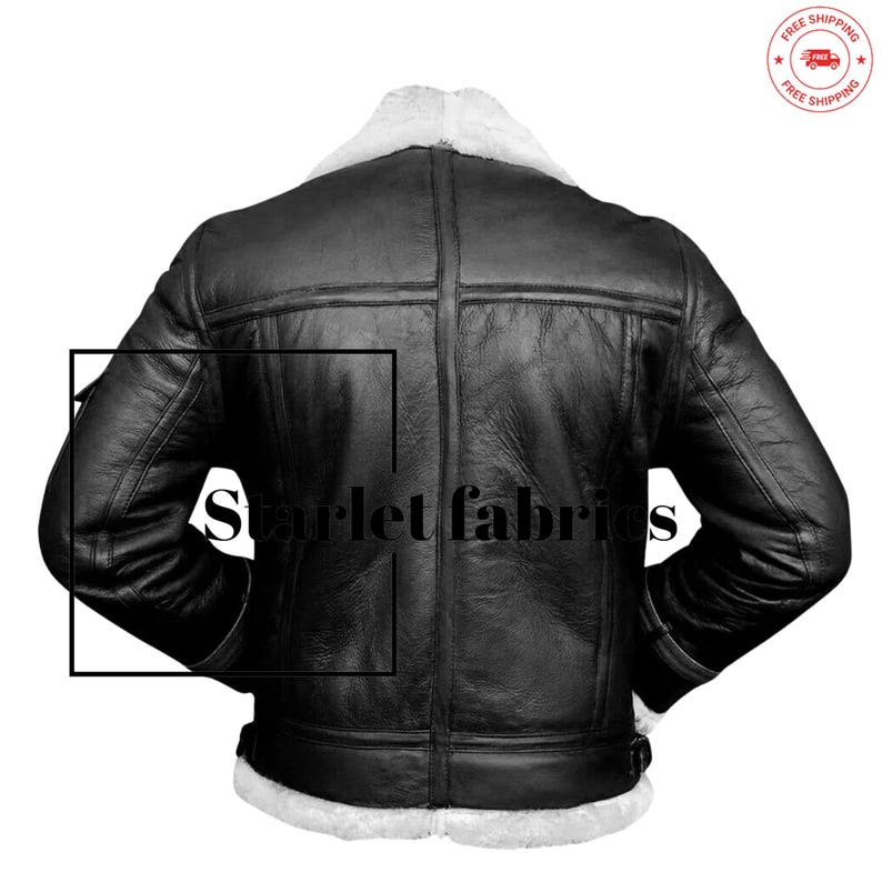 Handmade B3 Military Pilot RAF Jacket Coat | Sheepskin Shearling Flying ...