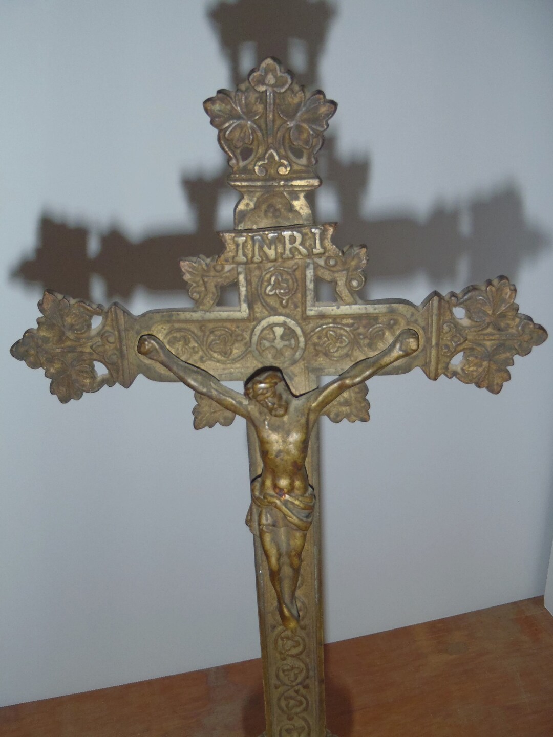 Vintage Standing Crucifix - Etsy