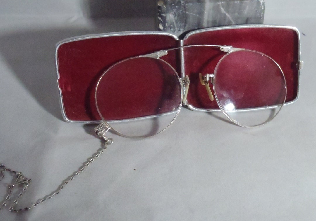 Vintage Pince Nez Eyeglasses, Marked 12k GF - Etsy