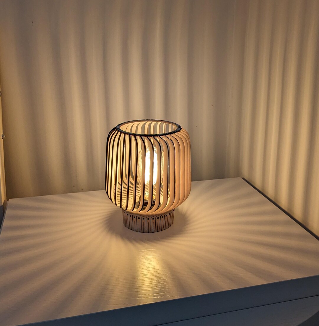 Kabuff Rille, an Italian Designed Wood Lamp - Etsy