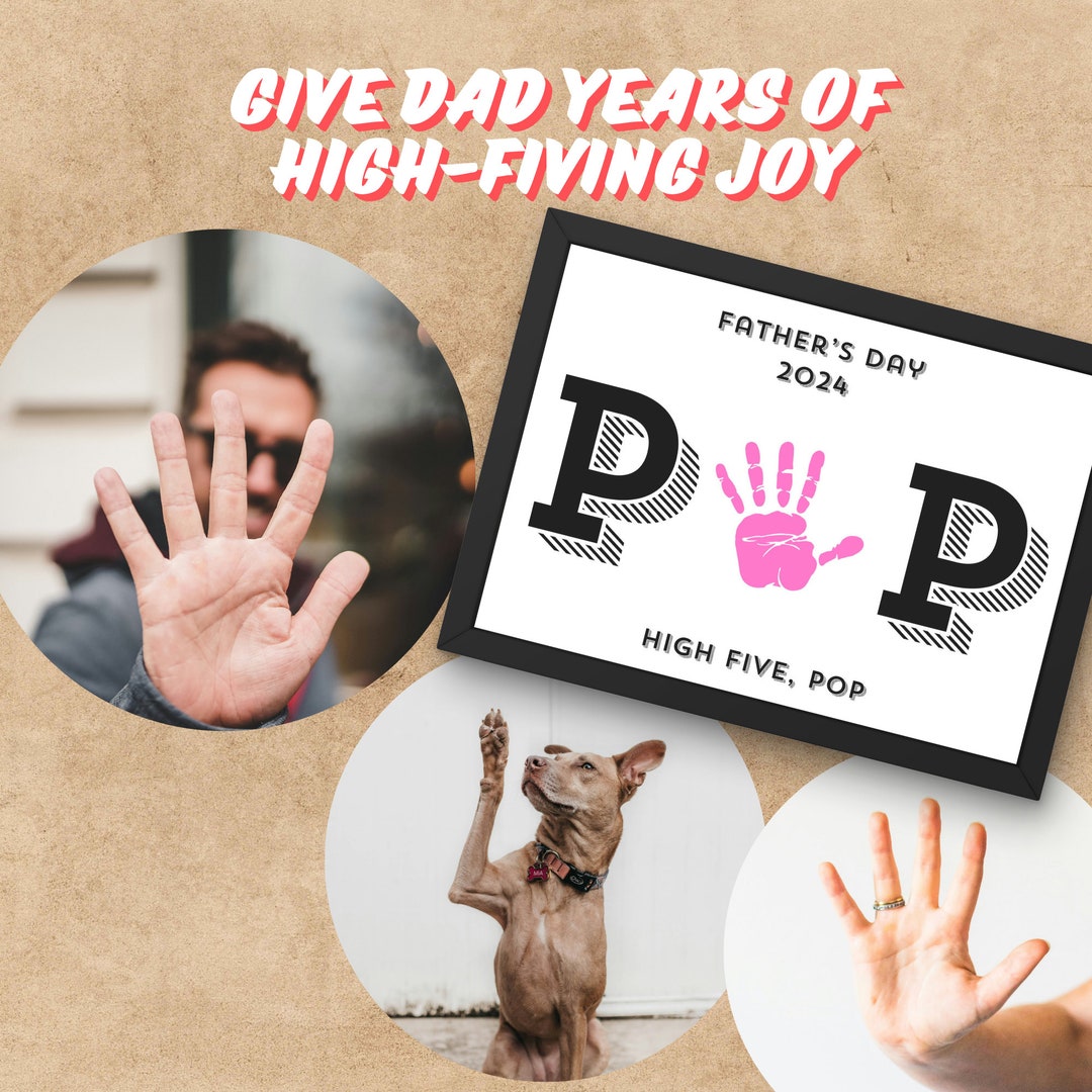 Father's Day Handprint Gift, Custom Gifts for Dad, Baby Handprint ...