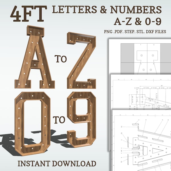 4 Laser Cut Letters - Etsy UK