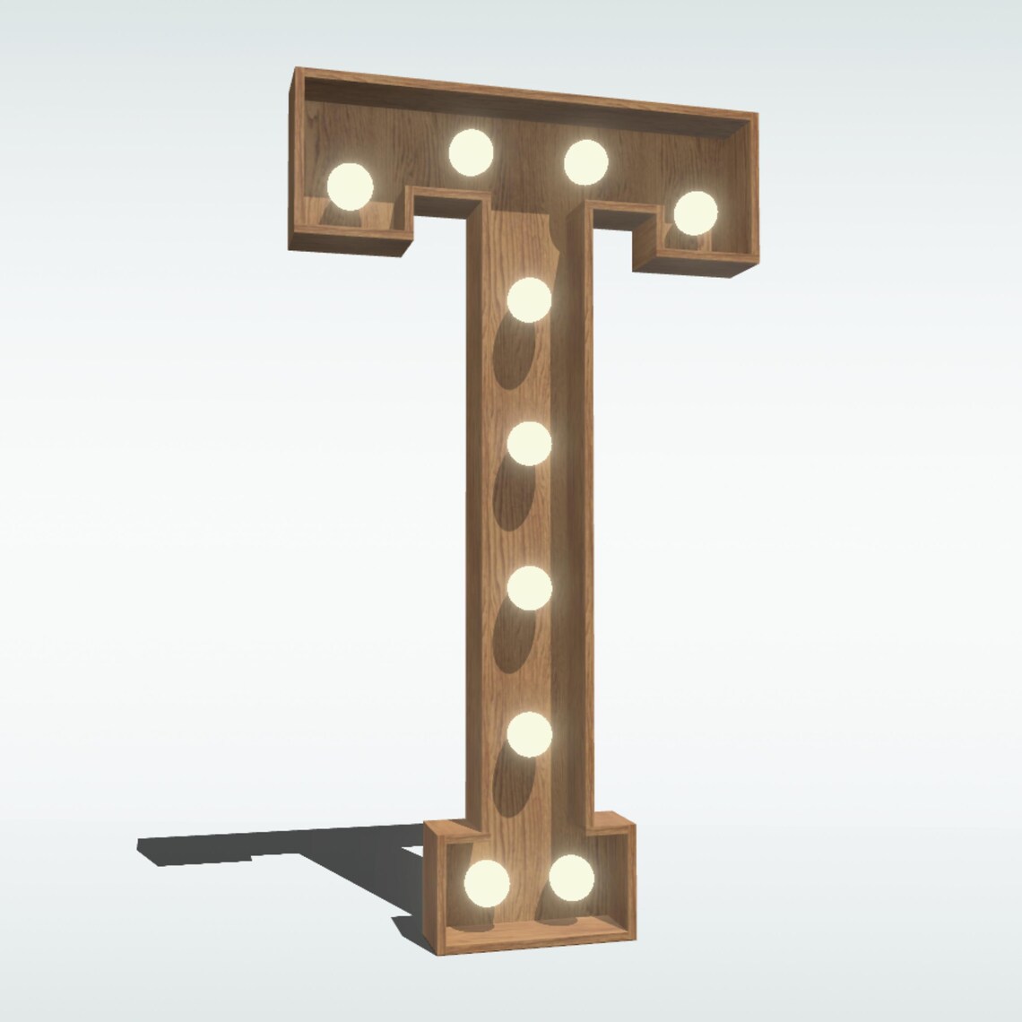 4ft DIY Marquee Plans, Letter T. Light up Letter Blueprints, Mosaic ...