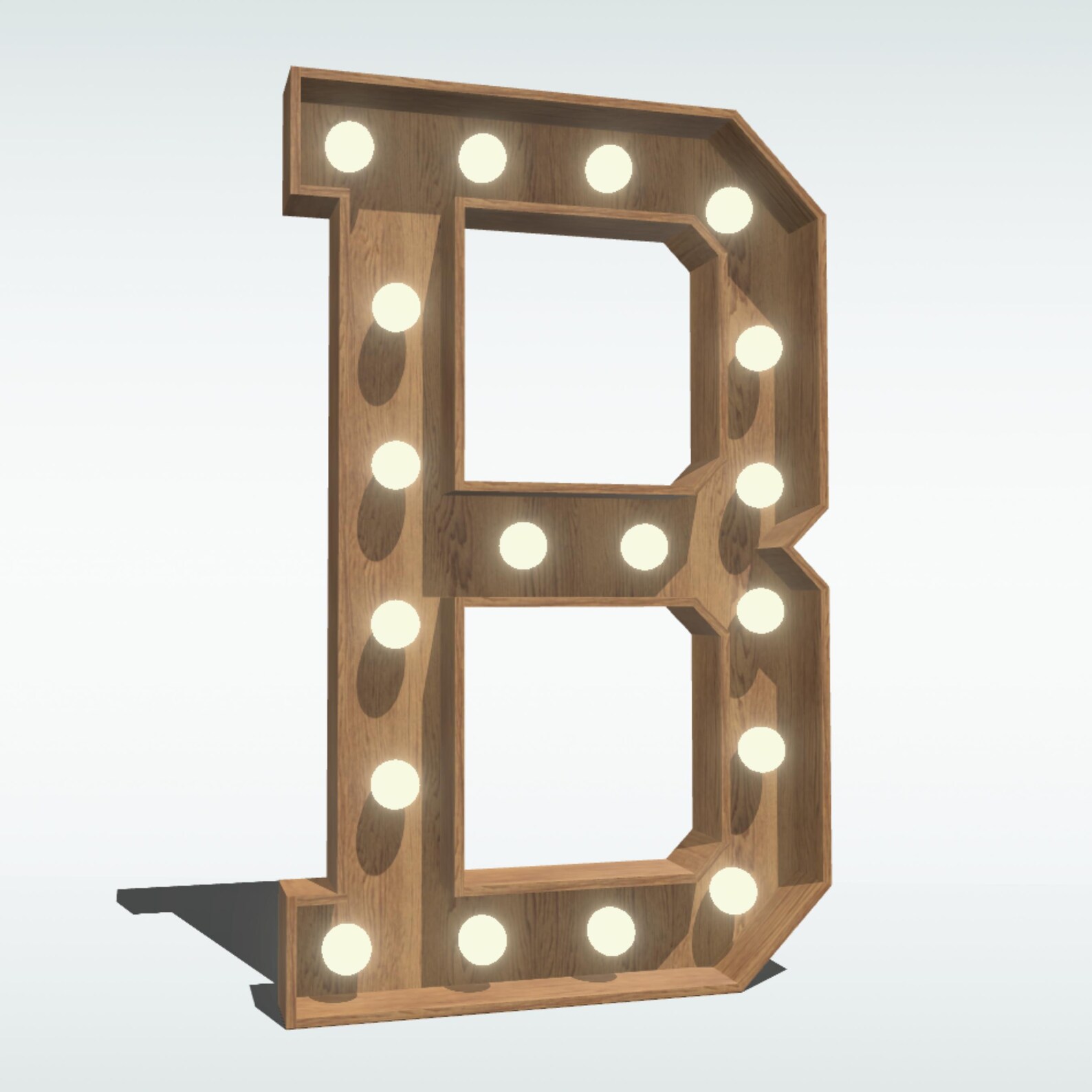 4ft DIY Marquee Plans, Letter B. Light up Letter Blueprints, Mosaic ...