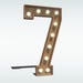 4ft DIY Marquee Plans, Number 7. Light up Number Blueprints, Mosaic ...