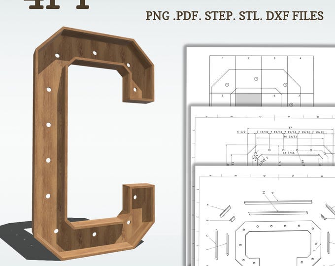4ft Wide Version - Marquee & Symbol - Build Plans and Blueprints - SVG ...