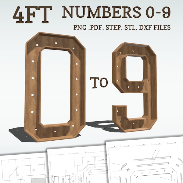 Marquee Numbers - Etsy