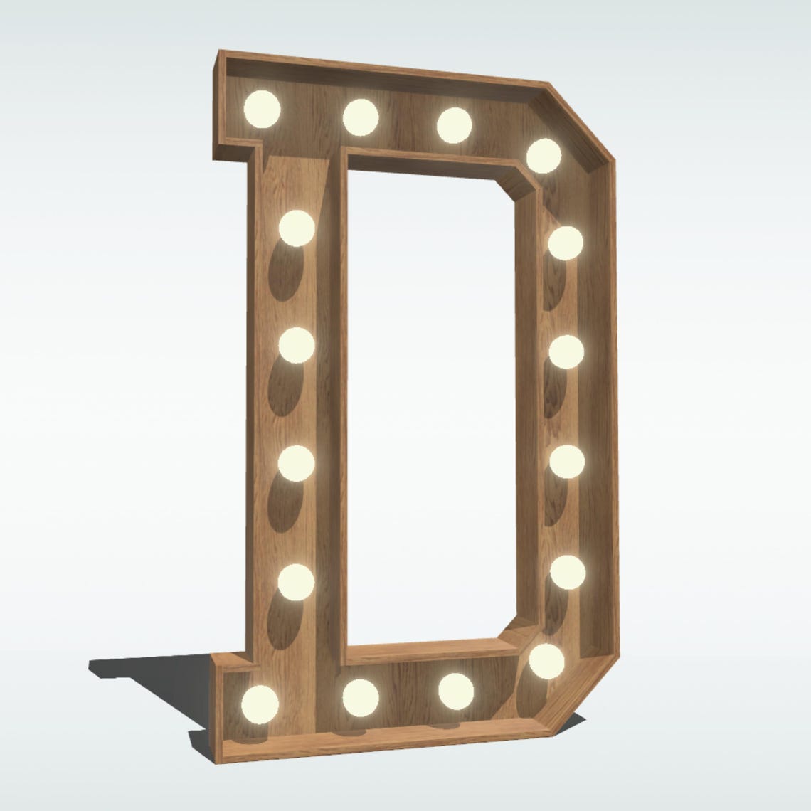 4ft DIY Marquee Plans, Letter D. Light up Letter Blueprints, Mosaic ...