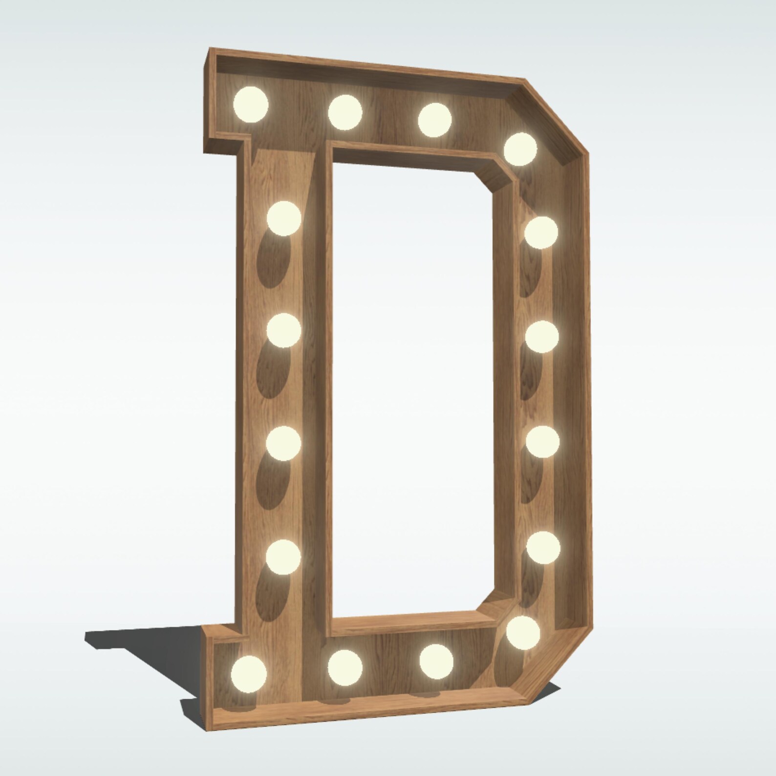 4ft DIY Marquee Plans, Letter D. Light up Letter Blueprints, Mosaic ...