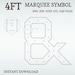 4ft DIY Marquee Plans, Symbol &. Light up Letter Blueprints, Mosaic ...