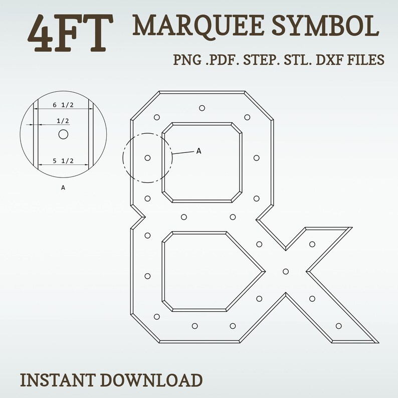 4ft DIY Marquee Plans, Symbol &. Light up Letter Blueprints, Mosaic ...