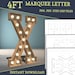 4ft DIY Marquee Plans, Letter X. Light up Letter Blueprints, Mosaic ...