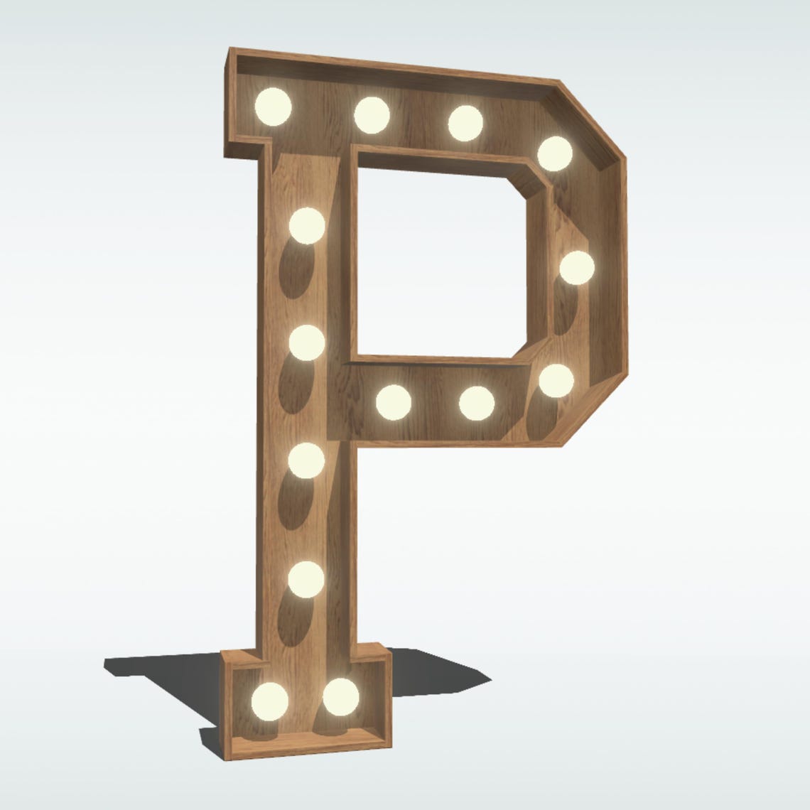 4ft DIY Marquee Plans, Letter P. Light up Letter Blueprints, Mosaic ...