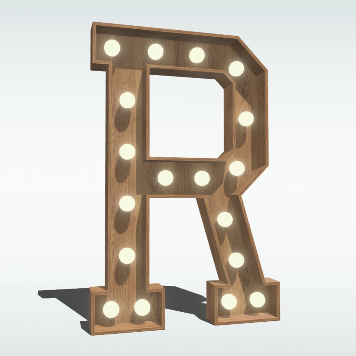 4ft DIY Marquee Plans, Letter R. Light up Letter Blueprints, Mosaic ...