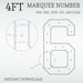4ft Marquee Number 6 DIY Build Plans (digital Download) - Etsy