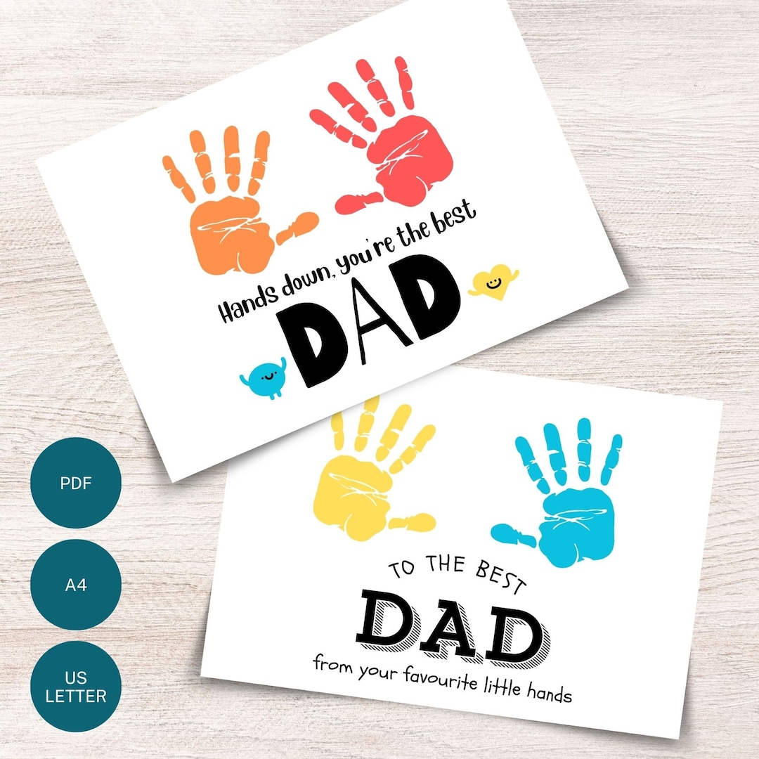 Father's Day Handprint Printable | Keepsake | Father's Day Gift From ...