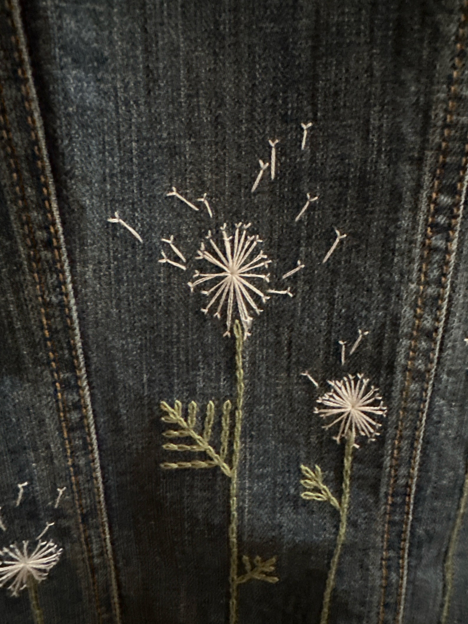 Custom Hand Embroidered Denim Jacket, Made to Order, Upcycled Jean ...