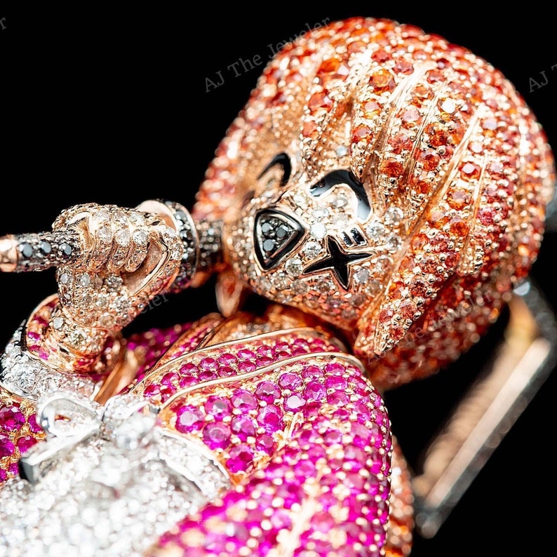 Iced Out Cartoon Pendant, Make Your Own Cartoon Pendant, VVS Moissanite ...