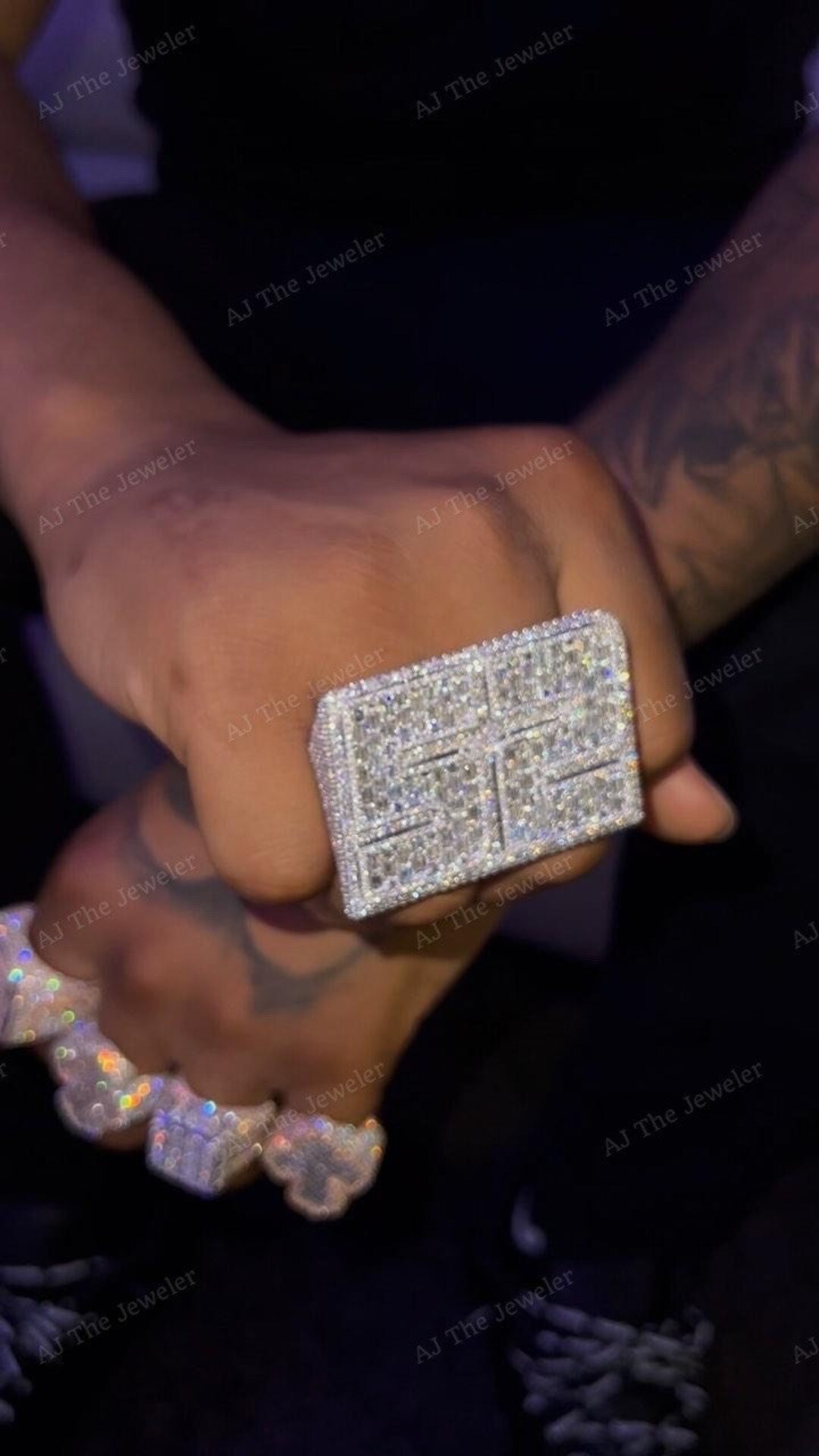 Iced Out Number Rings, 52 Number Ring, Logo Rings, Letter Rings, Custom ...