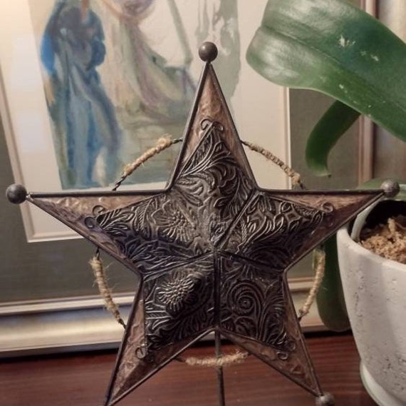 Vintage 1960s Rustic Texas Star Tree Topper - Etsy