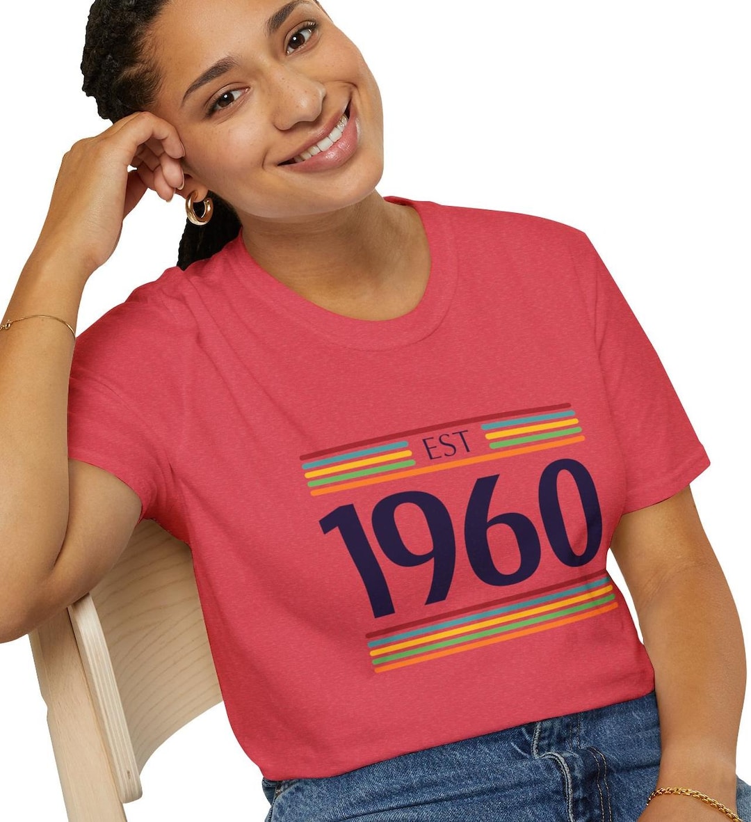 1960 '60s Decade Year Personalised T-shirt Customise With Your Own Year ...