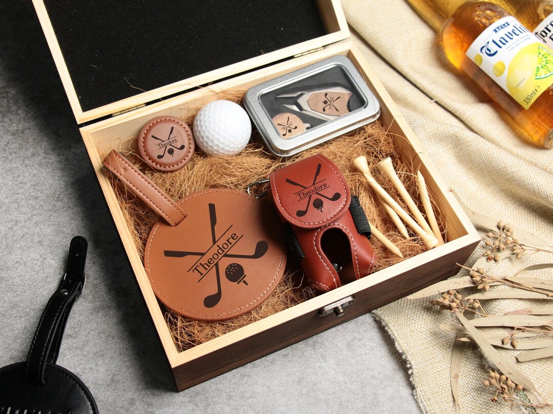 Custom Golf Sports Gift Set With Box , Golf Ball Tees Bag Tag Gift for ...