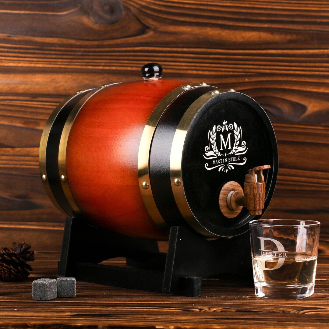 Personalized Oak Whiskey Barrel, Engraved Bourbon Cask Gift - Etsy