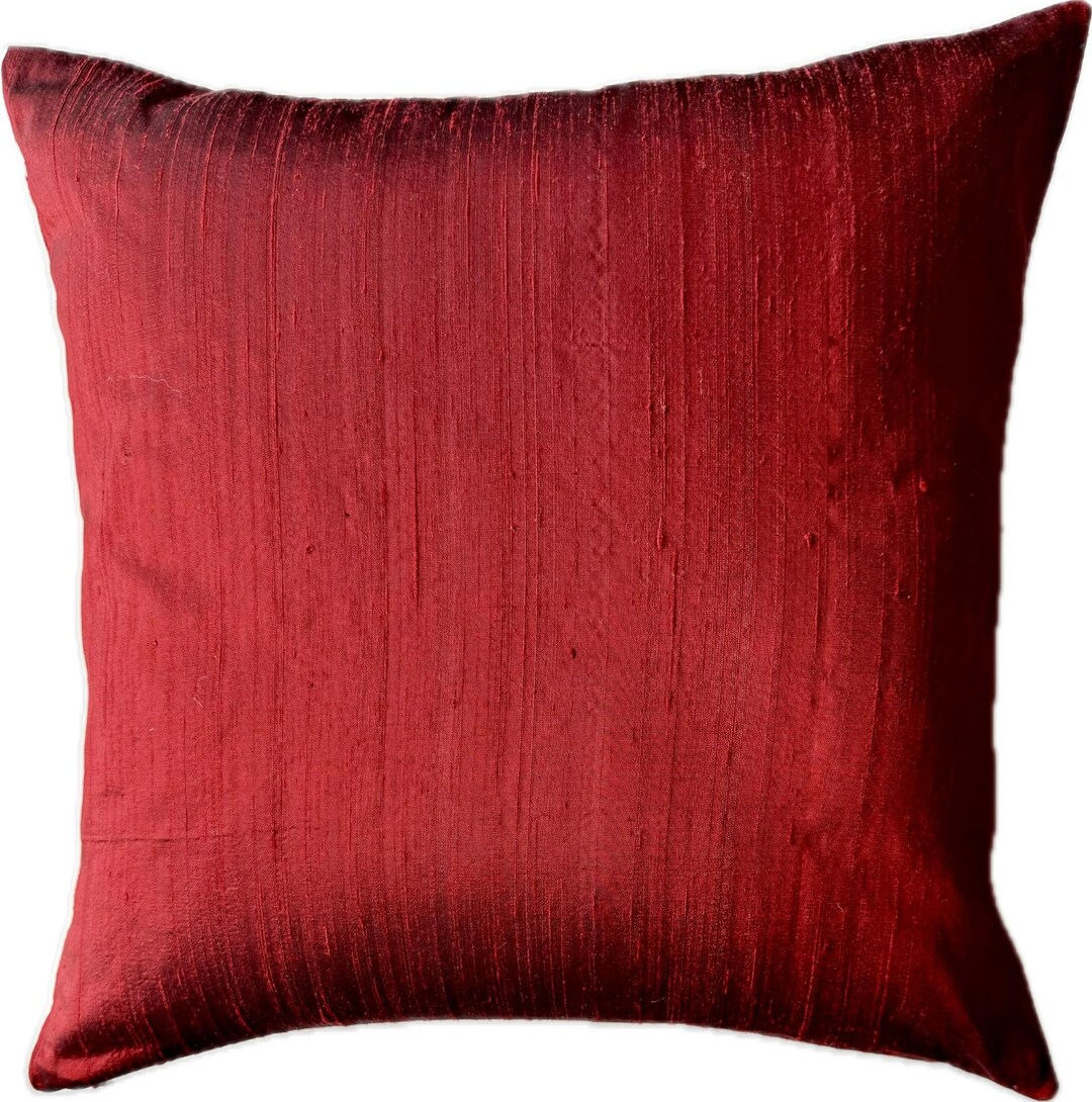 Ruby Red Silk Dupioni Pillow Cover; Deep Red Silk Throw Pillow Cover - Etsy