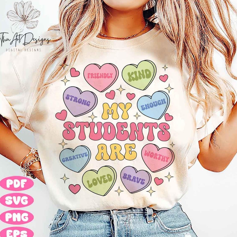 Valentine Teacher Svg - Etsy