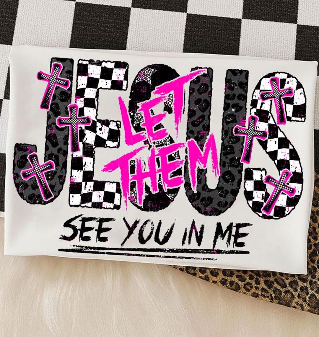 Jesus Let Them See You in Me PNG, Pink Preppy Christian PNG, Bible ...