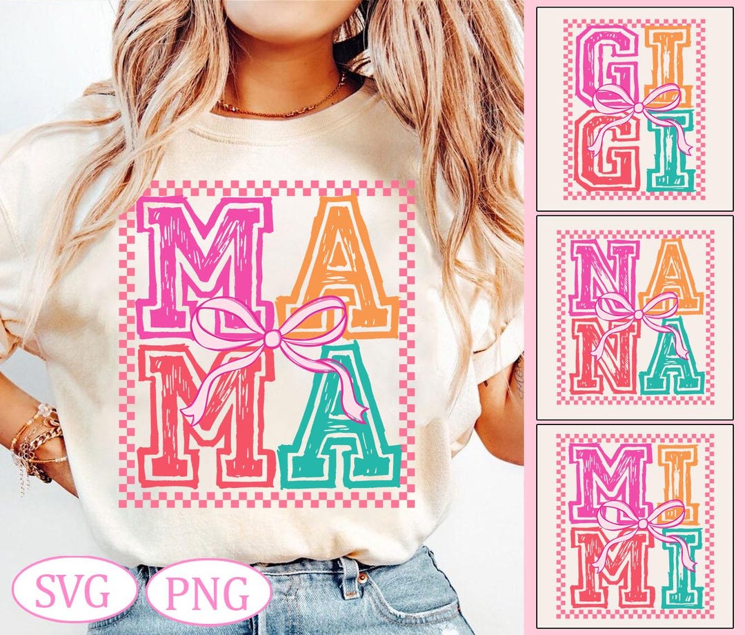 Mama Coquette Bow Svg, Retro Varsity Mama Png, Easter Christian ...