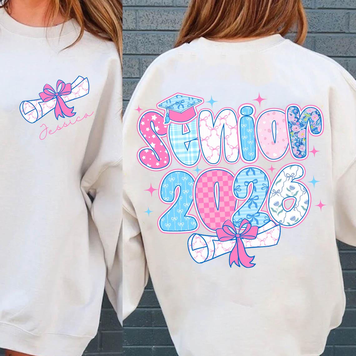 Preppy Senior Coquette 2026 Png, Preppy Class of 2026 Png, Floral ...
