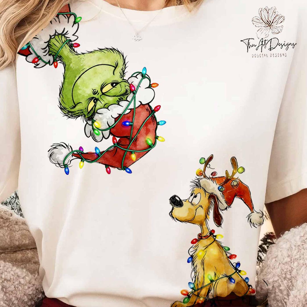 Retro Grinc Green Guy Christmas PNG, Hand-drawn Vintage Movie ...