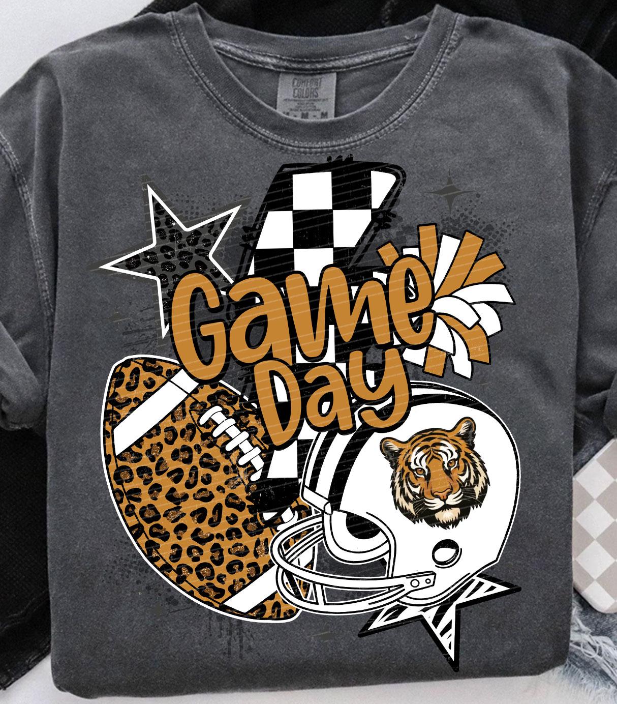 Football Mascot PNG, Leopard Print Sublimation Design, Checkered Star ...