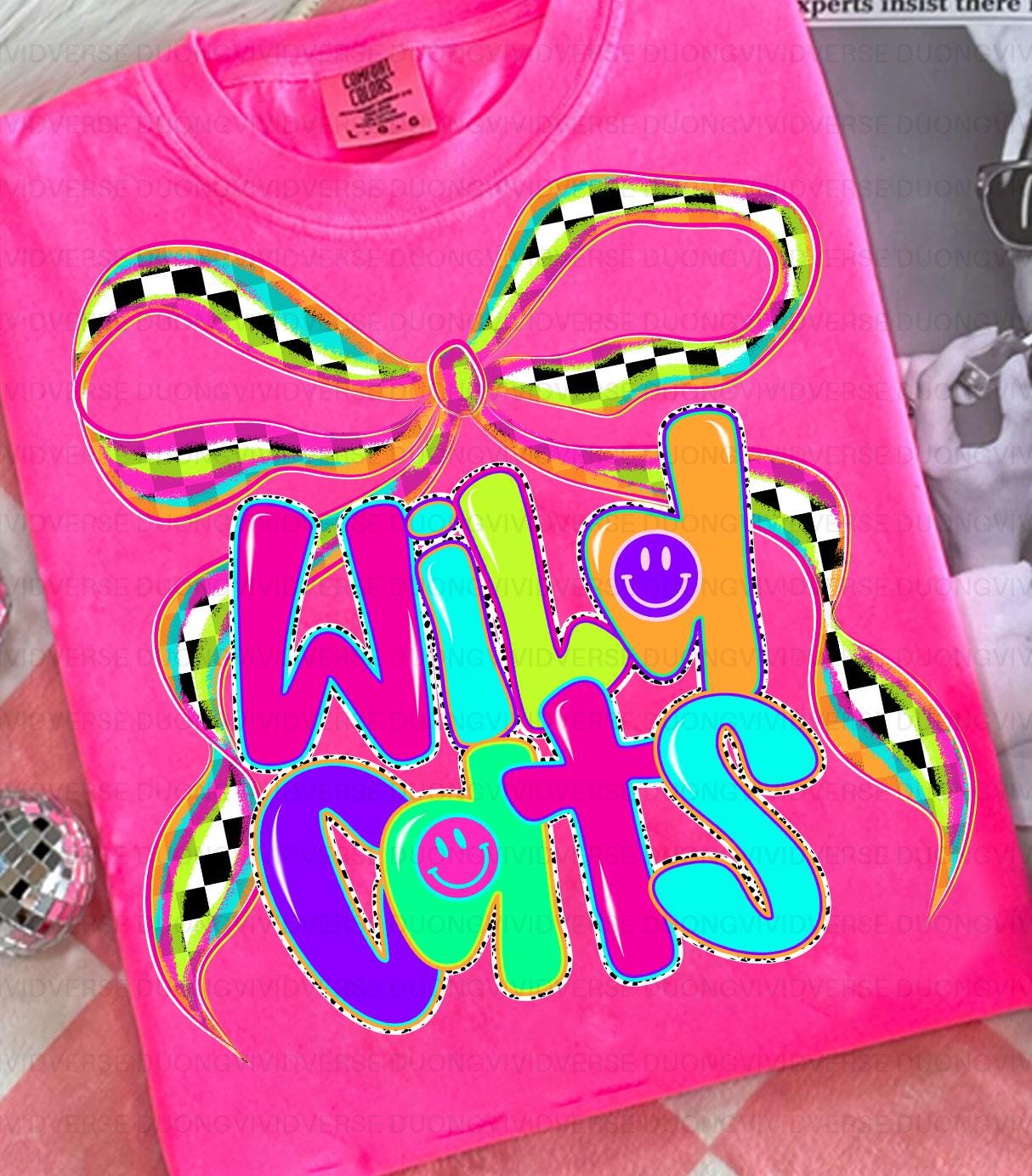 Preppy Coquette Neon Wildcats Preppy Mascot Coquette Png Girls Preppy ...