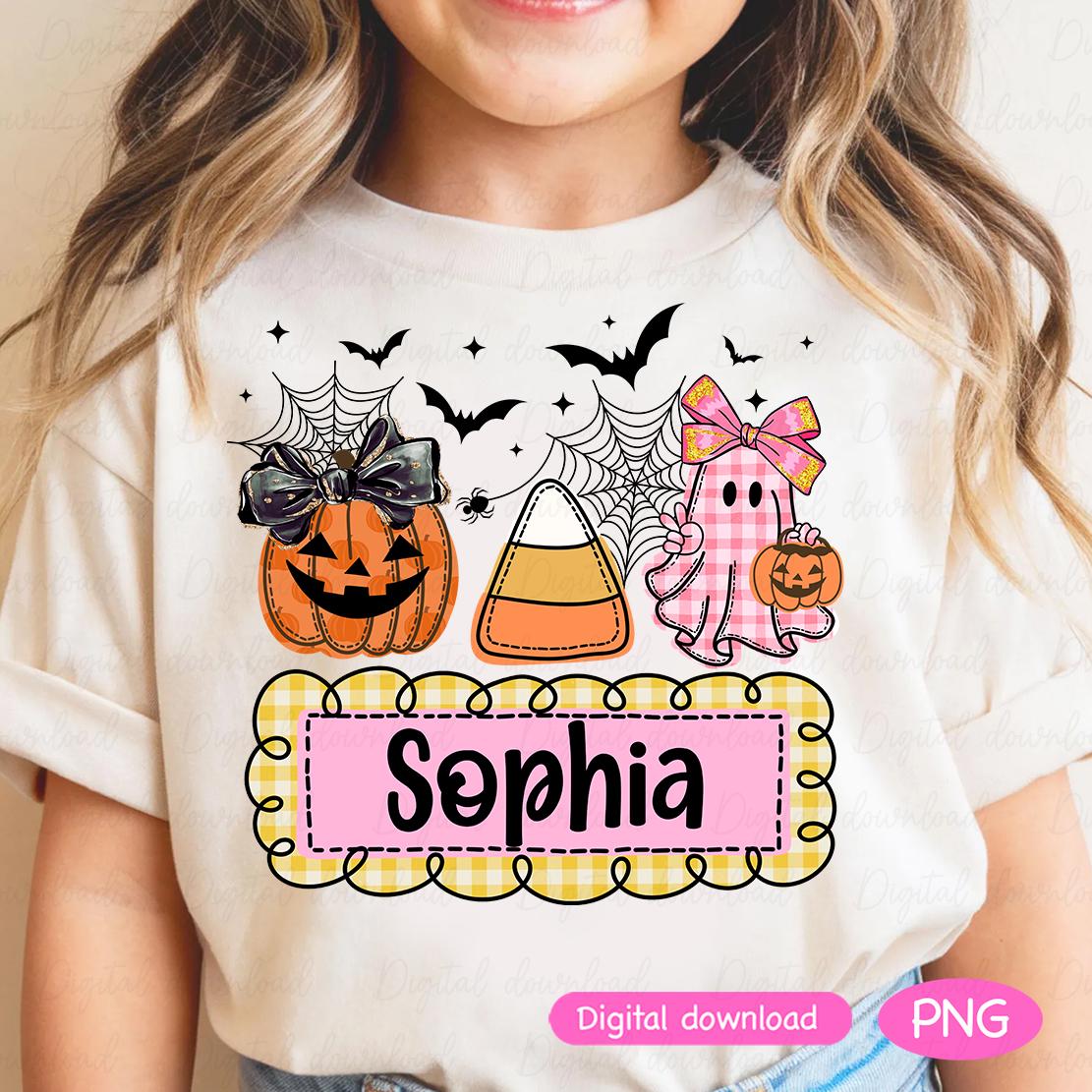 Personalized Kids Ghost Pumpkin Png, Boys/girl Ghost, Kids Halloween ...