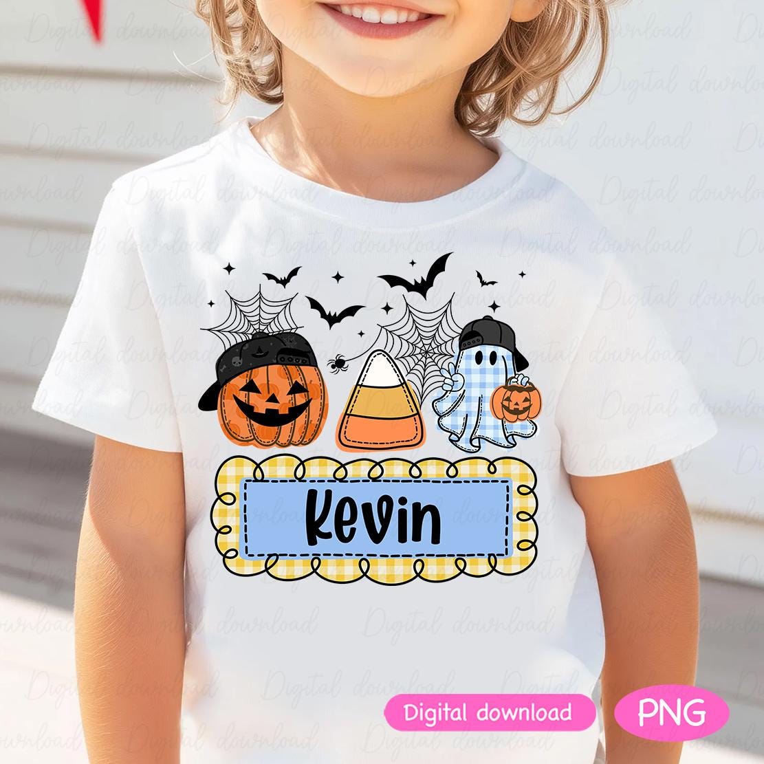 Personalized Kids Ghost Pumpkin Png, Boys/girl Ghost, Kids Halloween ...