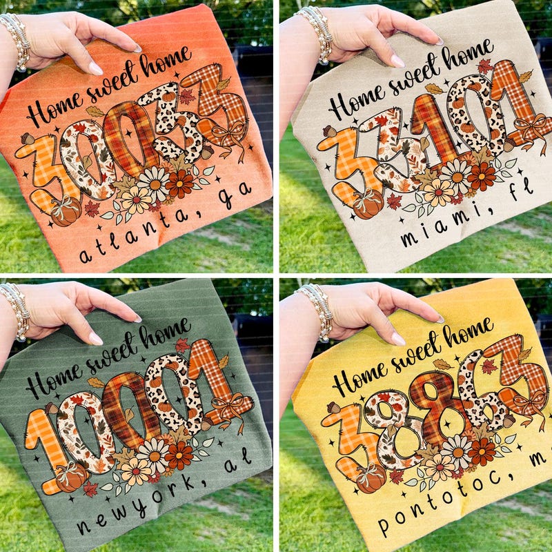 Shirts With Zip Code - Etsy