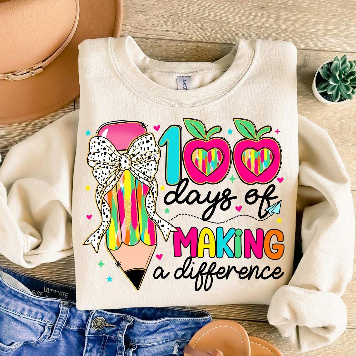 100 Days of Making a Difference Png, Apple With Heart, 100 Days of ...