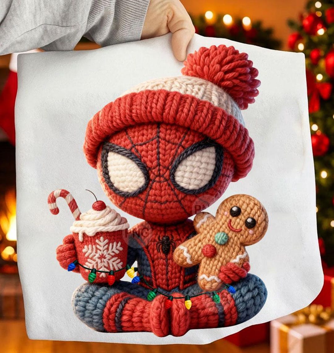 Spiderman PNG con aguja de pestillo, Spiderman de ganchillo para ...