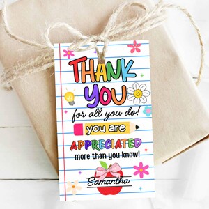 Canva Template Teacher Appreciation Gift Tags Png, Editable Canva ...