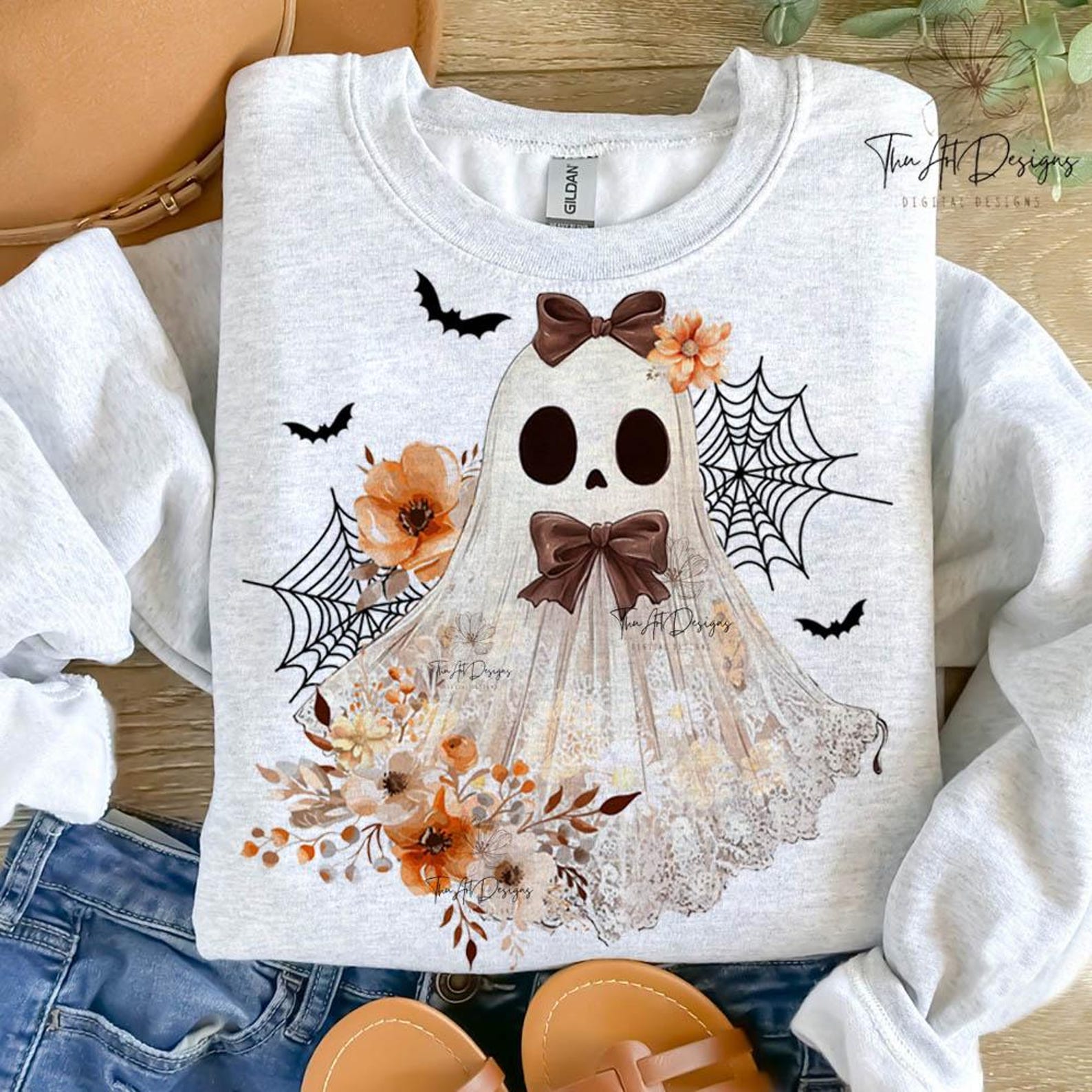 Halloween Lace Ghost Png, Girly Ghost Lacey Ghost Png, Spooky Season ...